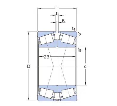 SKF Matched tapered roller bearings 30220/DF - SKF Bearing|NSK Bearing ...